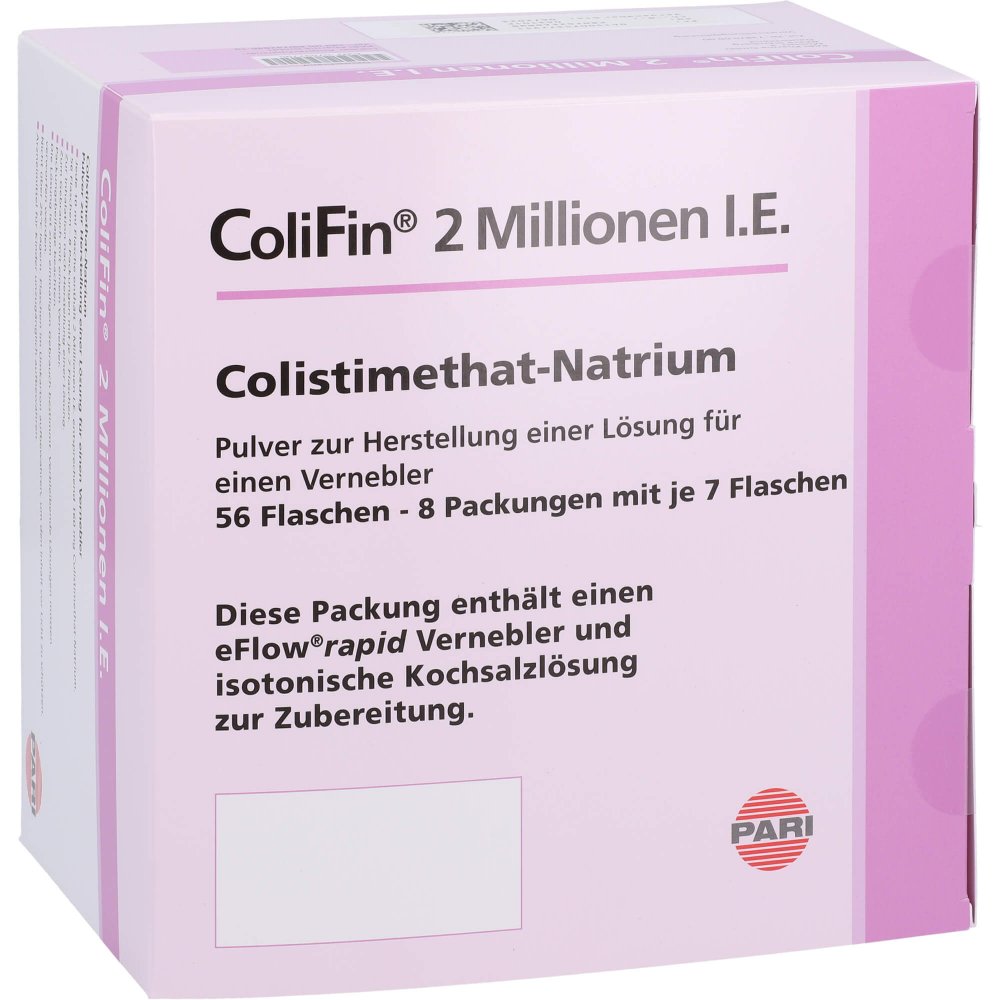 Colifin 2 Mio I.e. Plv.z.herst.e.lsg.f.vernebler 56 stk