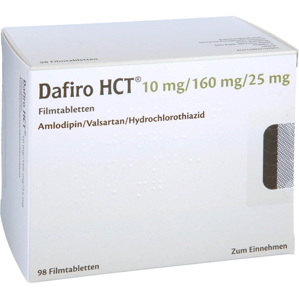 Dafiro Hct 10 Mg/160 Mg/25 Mg Filmtabletten 98 stk