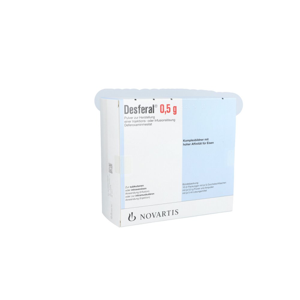 Desferal 0,5 g Trockensubstanz mit Lösungsm. 10 stk