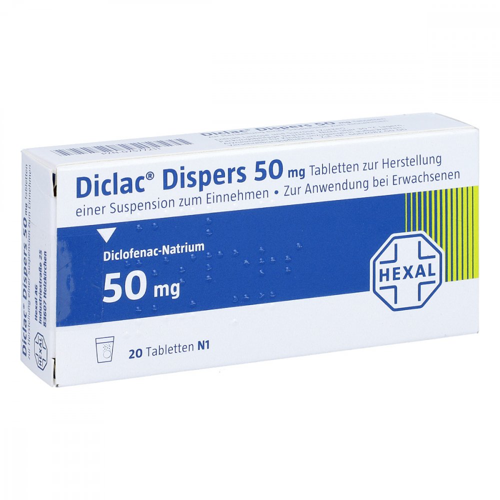 Diclac Dispers 50mg 20 stk online kaufen günstig bei apo.com
