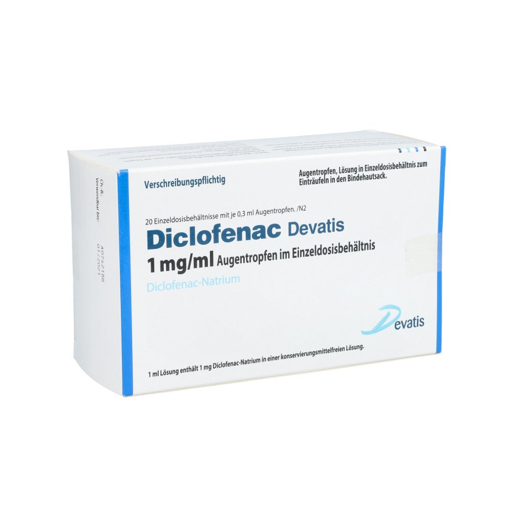 Diclofenac Devatis 1 mg/ml Augentropfen Einzeldos. 20X0.3 ml