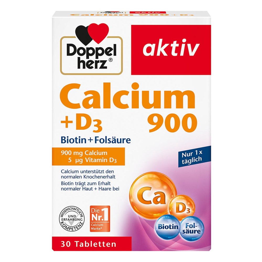 Doppelherz Calcium 900+d3 Tabletten 30 stk online kaufen
