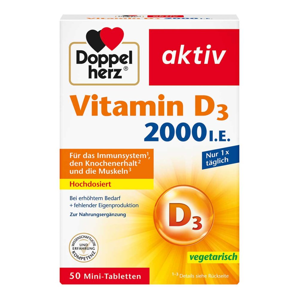 Doppelherz Vitamin D3 2000 I.e. Tabletten 50 stk
