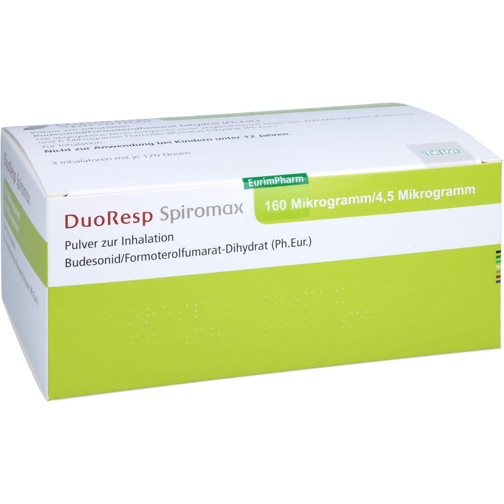 DuoResp Spiromax 160 Mikrogramm/4,5 Mikrogramm/Dosis 3 stk