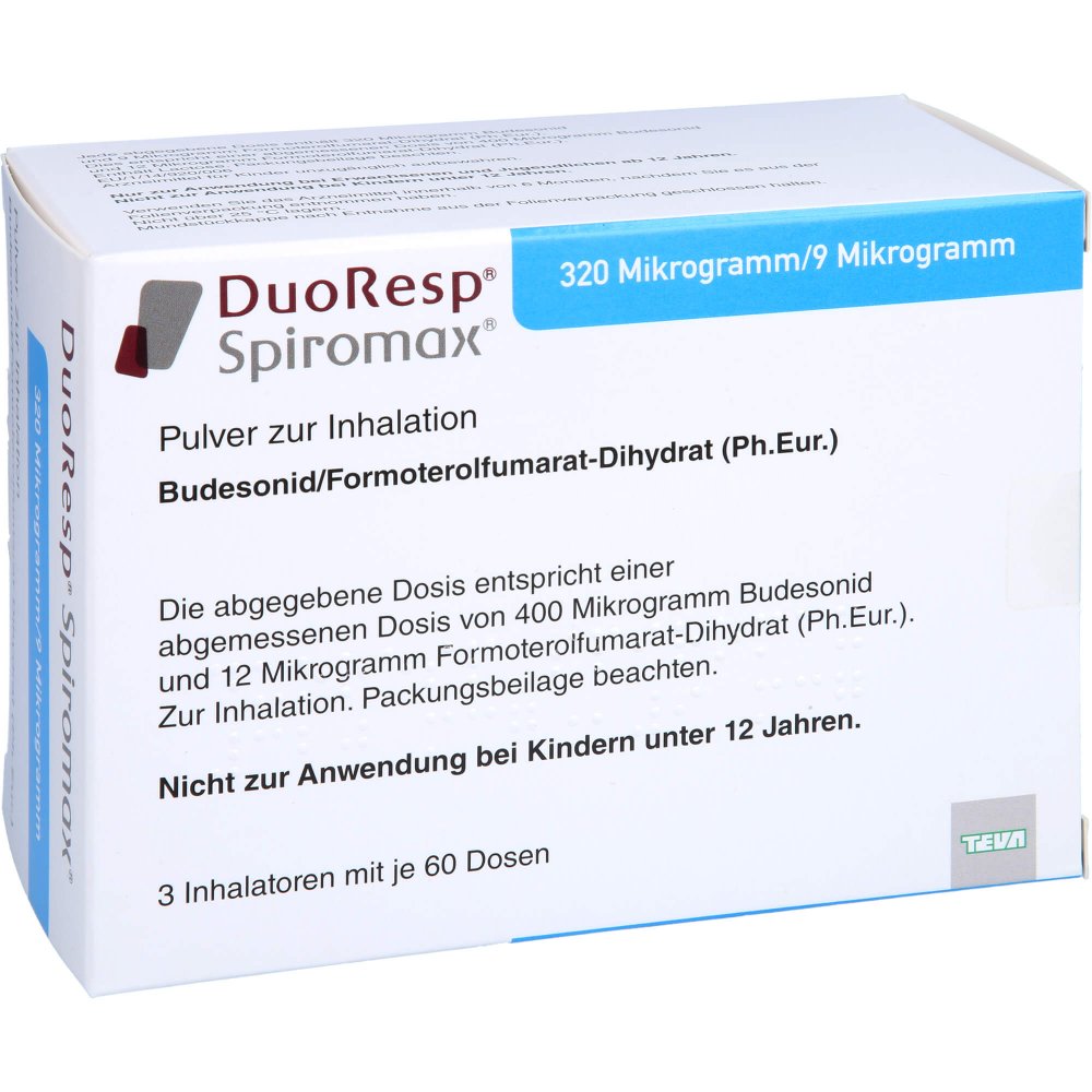 Duoresp Spiromax 320[my]g/9 [my]g/dosis 3x60ed Inh 3 stk
