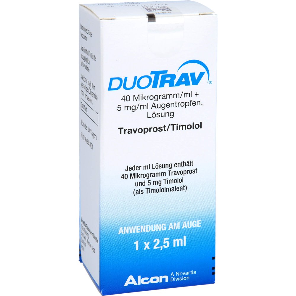 Duotrav 40 Mikrogramm/ml+5 mg/ml Augentropfen 2.5 ml