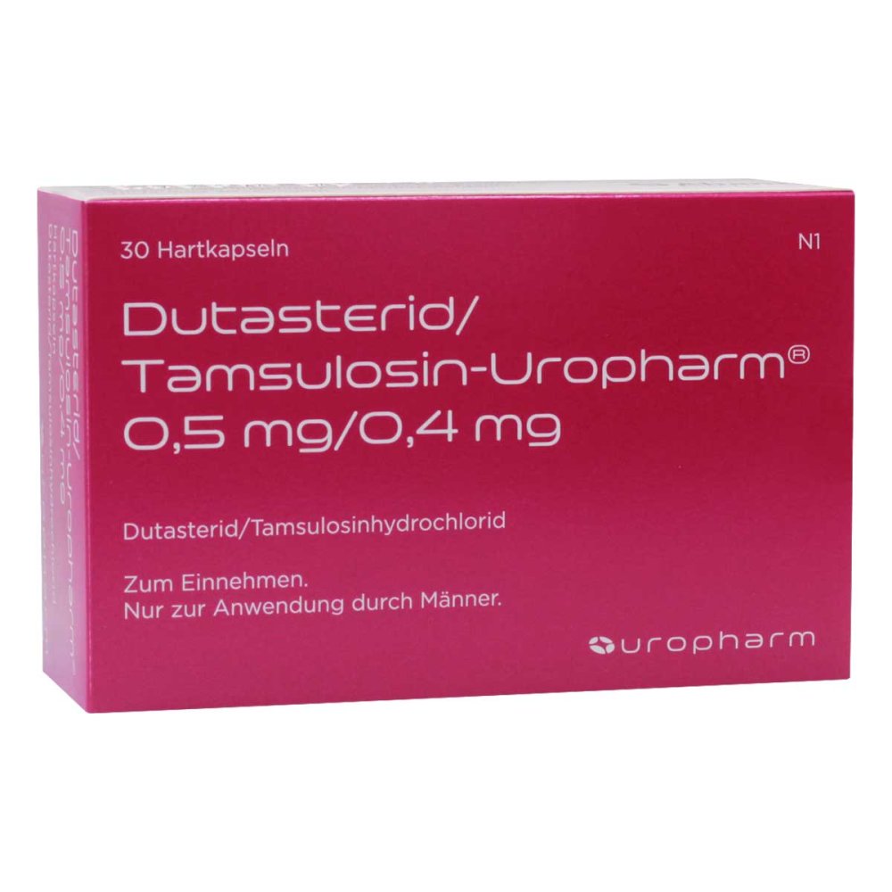 Dutasterid/tamsulosin-uropharm 0,5mg/0,4mg Hartk. 30 stk