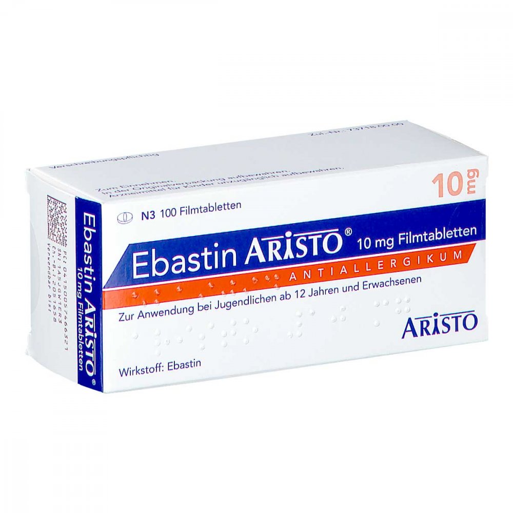 Ebastin Aristo 10mg 100 stk online kaufen günstig bei apo.com