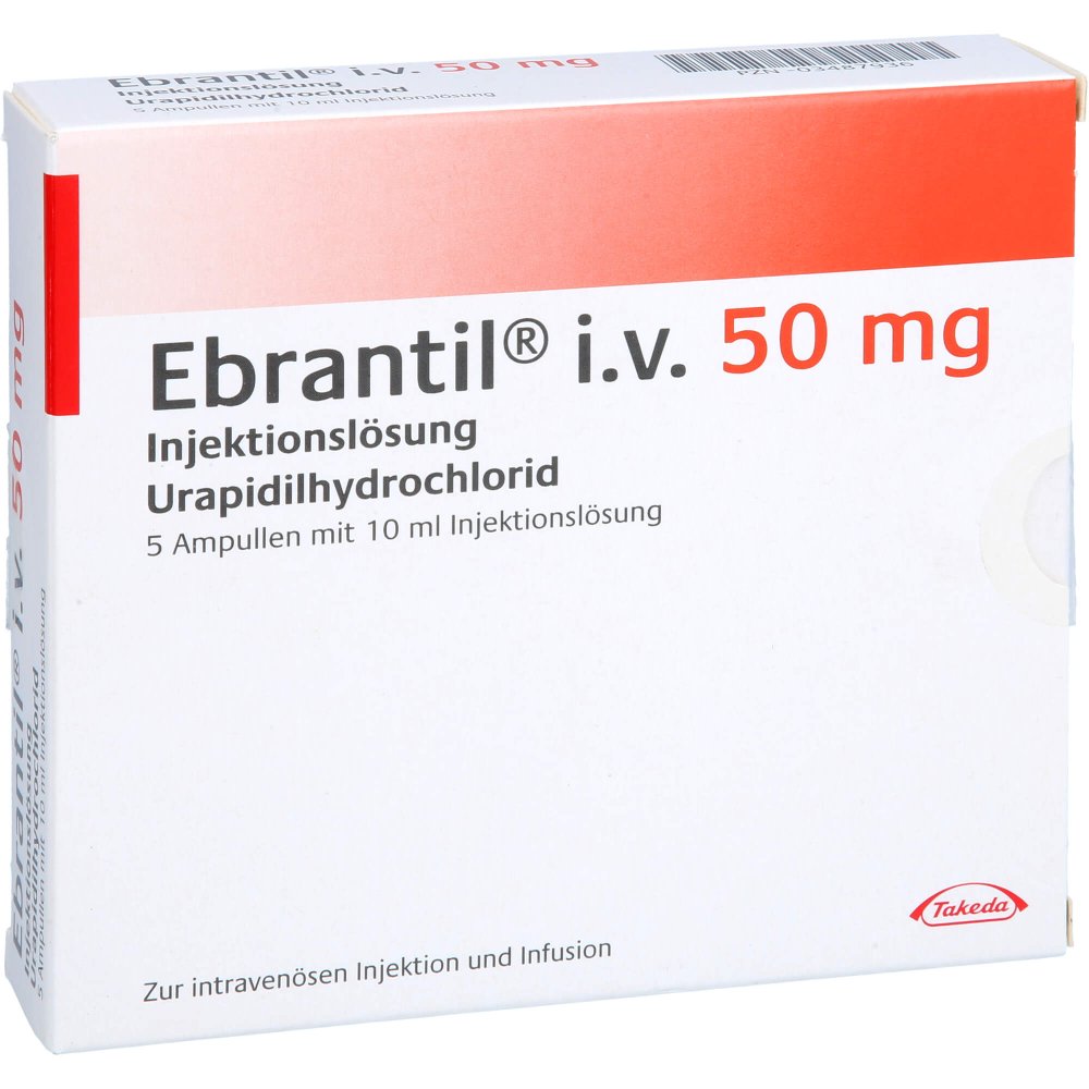 Ebrantil intravenös 50 mg Injektionslösung 5X10 ml