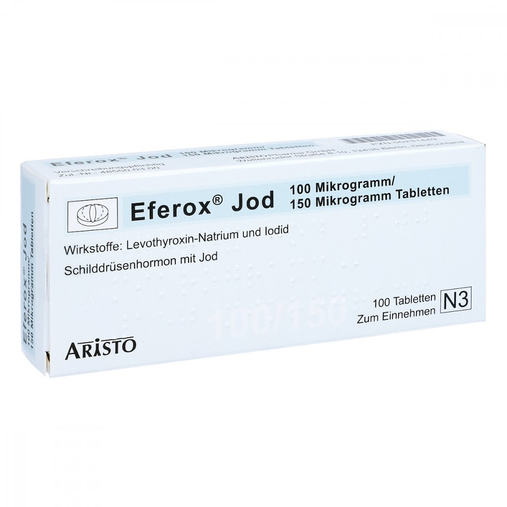 Eferox Jod 100 [my]g/150 [my]g Tabletten 100 stk