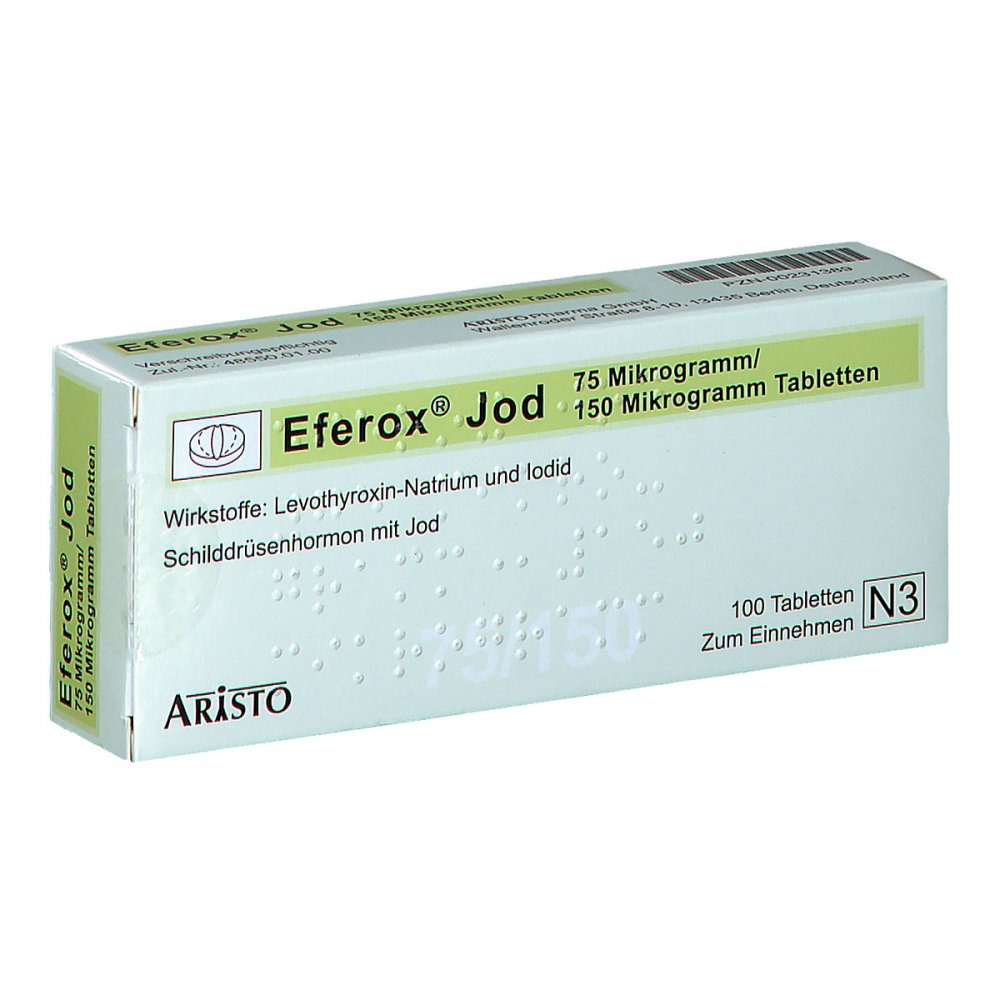 Eferox Jod 75 [my]g/150 [my]g Tabletten 100 stk
