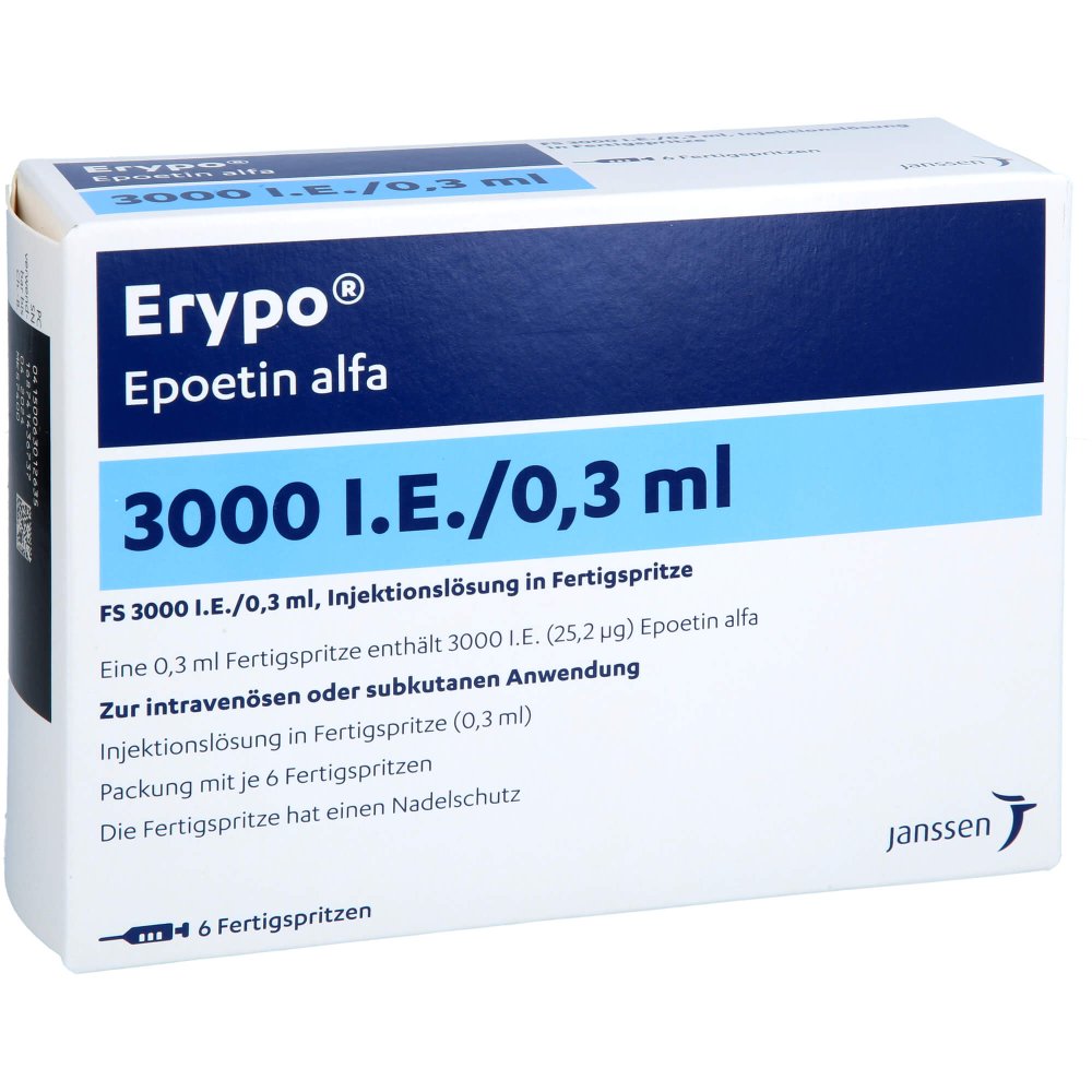 Erypo Fs 3.000 I.e./0,3 ml Fertigspritzen 6X0.3 ml