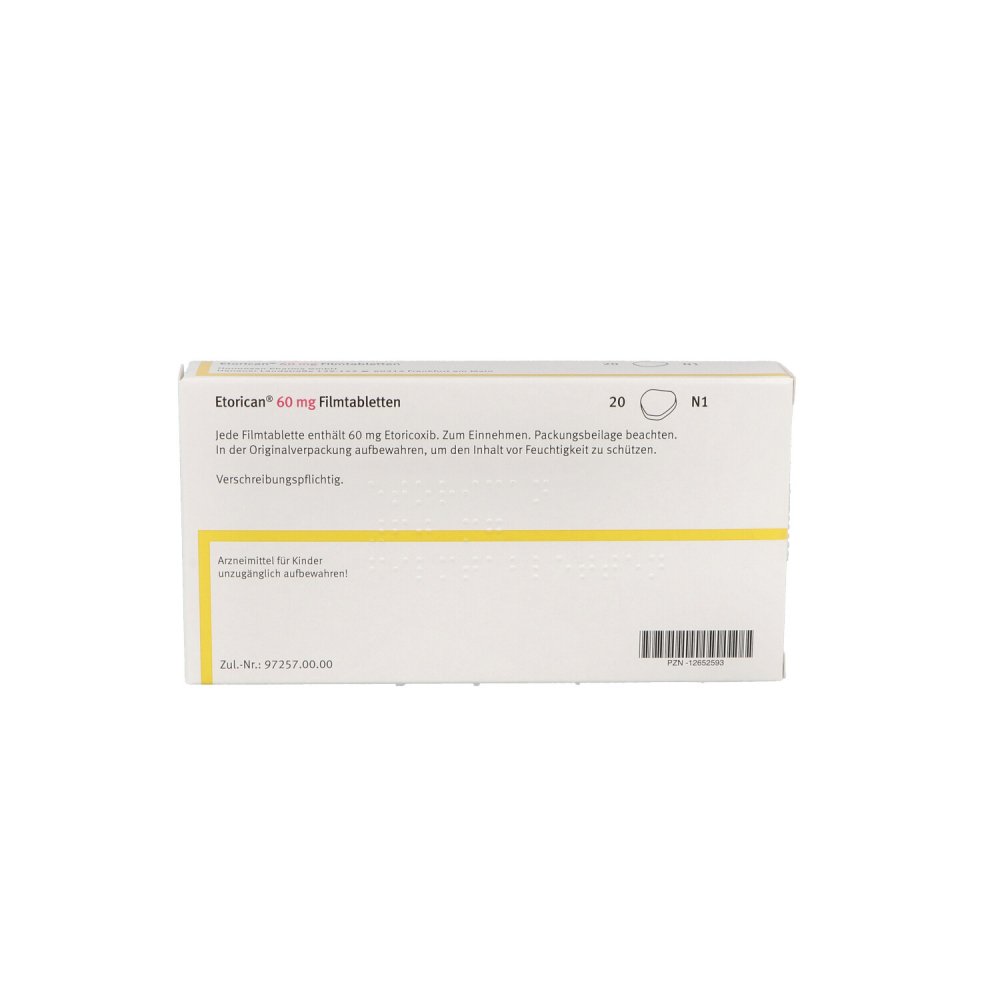 Etorican 60 mg Filmtabletten 20 stk günstig bei apo.com