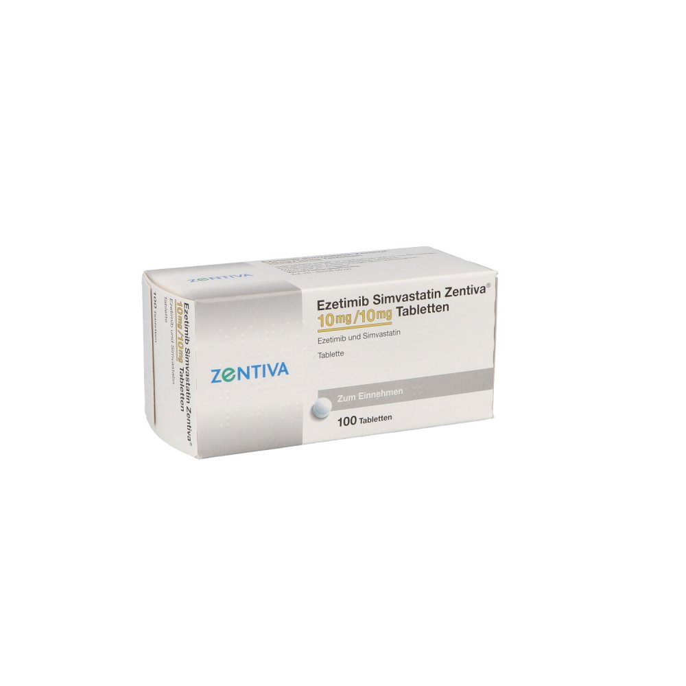 Ezetimib Simvastatin Zentiva 10 mg/10 mg Tabletten 100 stk