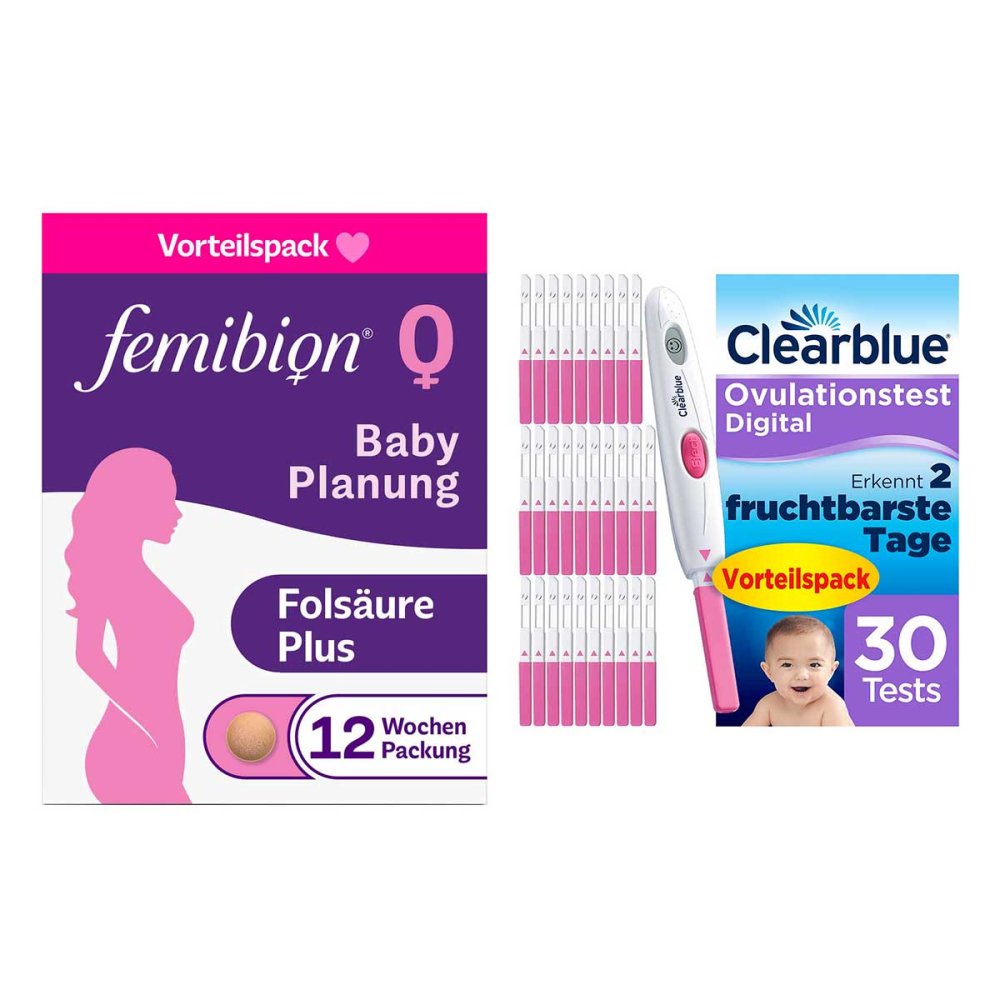 Femibion 0 Babyplanung + Clearblue Ovulationstest Digital 1 Pck