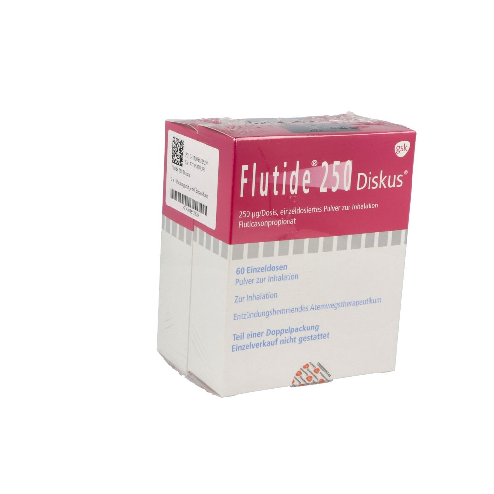 Flutide 250 Diskus einzeldos.Plv.z.Inhalat. 2X60 stk