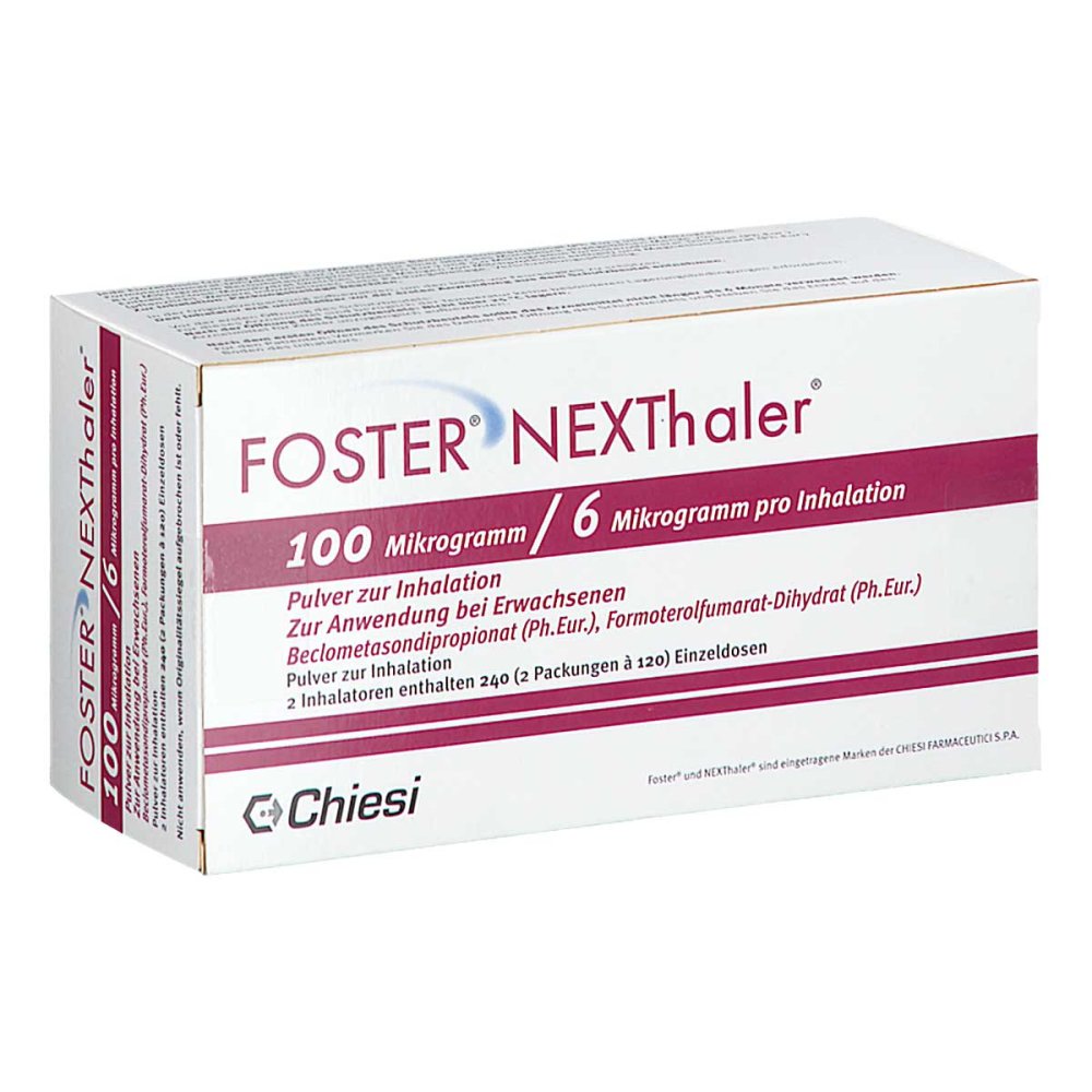 Foster Nexthaler 100/6 Μg 120 Ed Inhalationspulver 2 stk