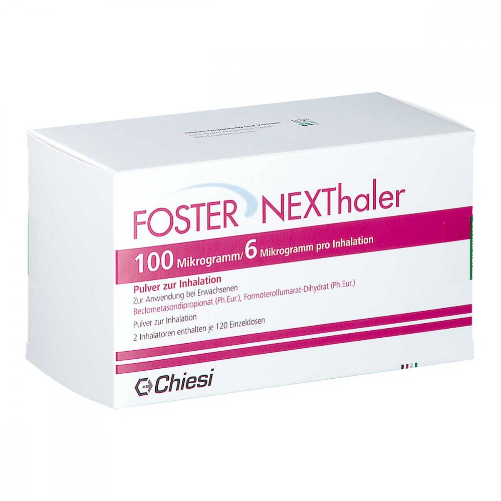 Foster Nexthaler 100/6 [my]g 120 Ed Inhalationspul 2 stk