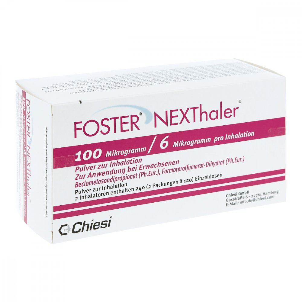Foster Nexthaler 100/6 [my]g 120 Ed Inhalationspul 2 stk