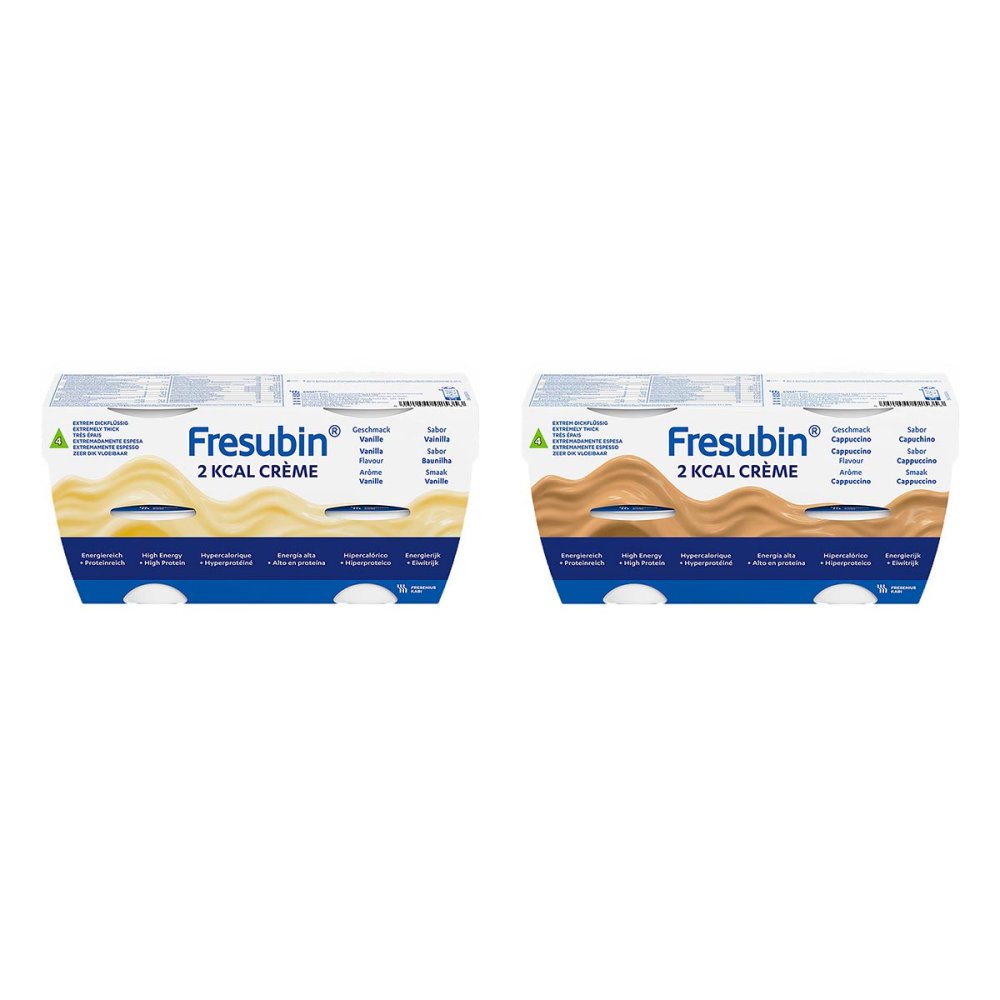 Fresubin 2 kcal Creme Vanille + Cappuccino | Aufbaunahrung 8x125 g