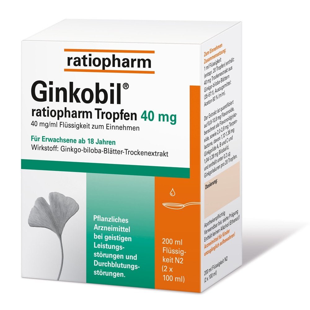 Ginkobil ratiopharm 40mg mit Ginkgo biloba 200 ml