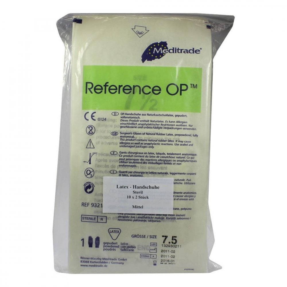 Handschuhe Op Reference Latex 7,5 steril gepud. 100 stk
