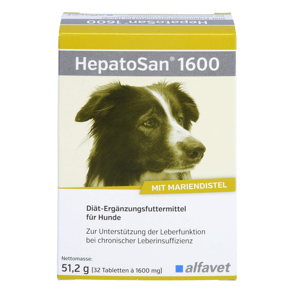 Hepatosan 1600 Tab.ergänzungsfutterm.f.hund/katze 32 stk