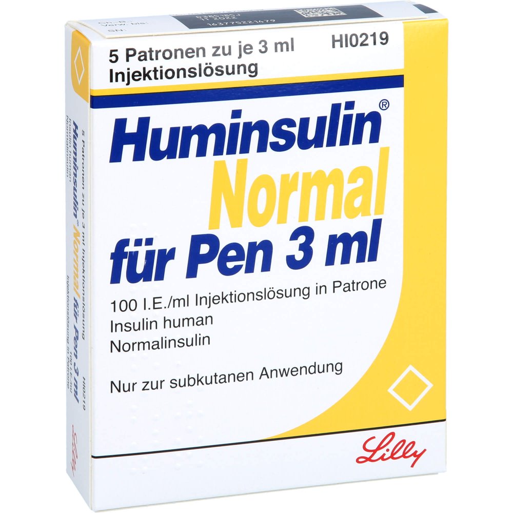 Huminsulin Normal für Pen Patrone 3ml 5X3 ml online kaufen