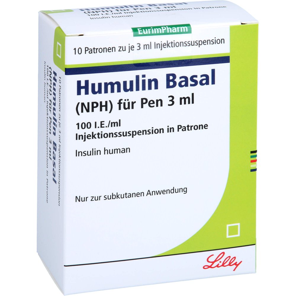 Humulin Basal (NPH) Pen Patrone 3ml 10X3 ml online kaufen