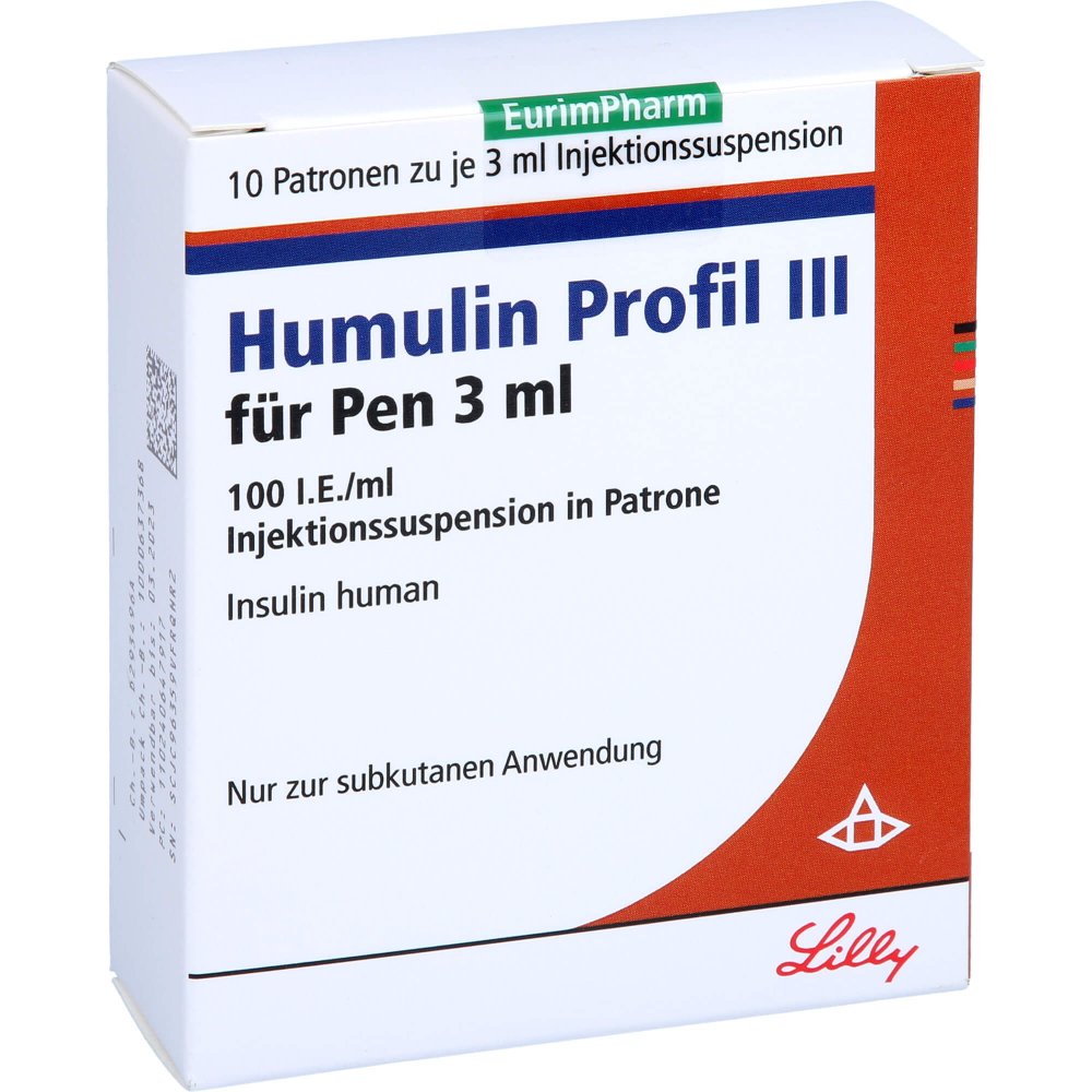 Humulin Profil III für Pen 3ml Patrone 30/70 10X3 ml