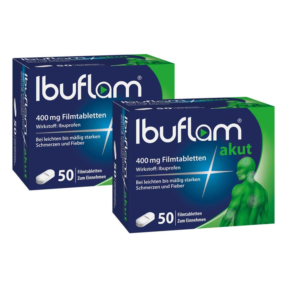 Ibuflam Akut 400 mg Ibuprofen Schmerztabletten 2x50 stk