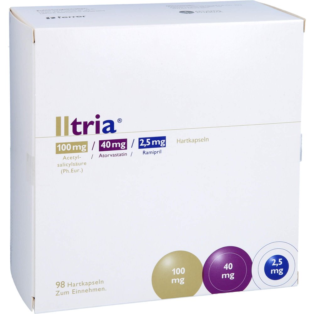 Iltria 100 mg/40 mg/2,5 mg Hartkapseln 98 stk online kaufen