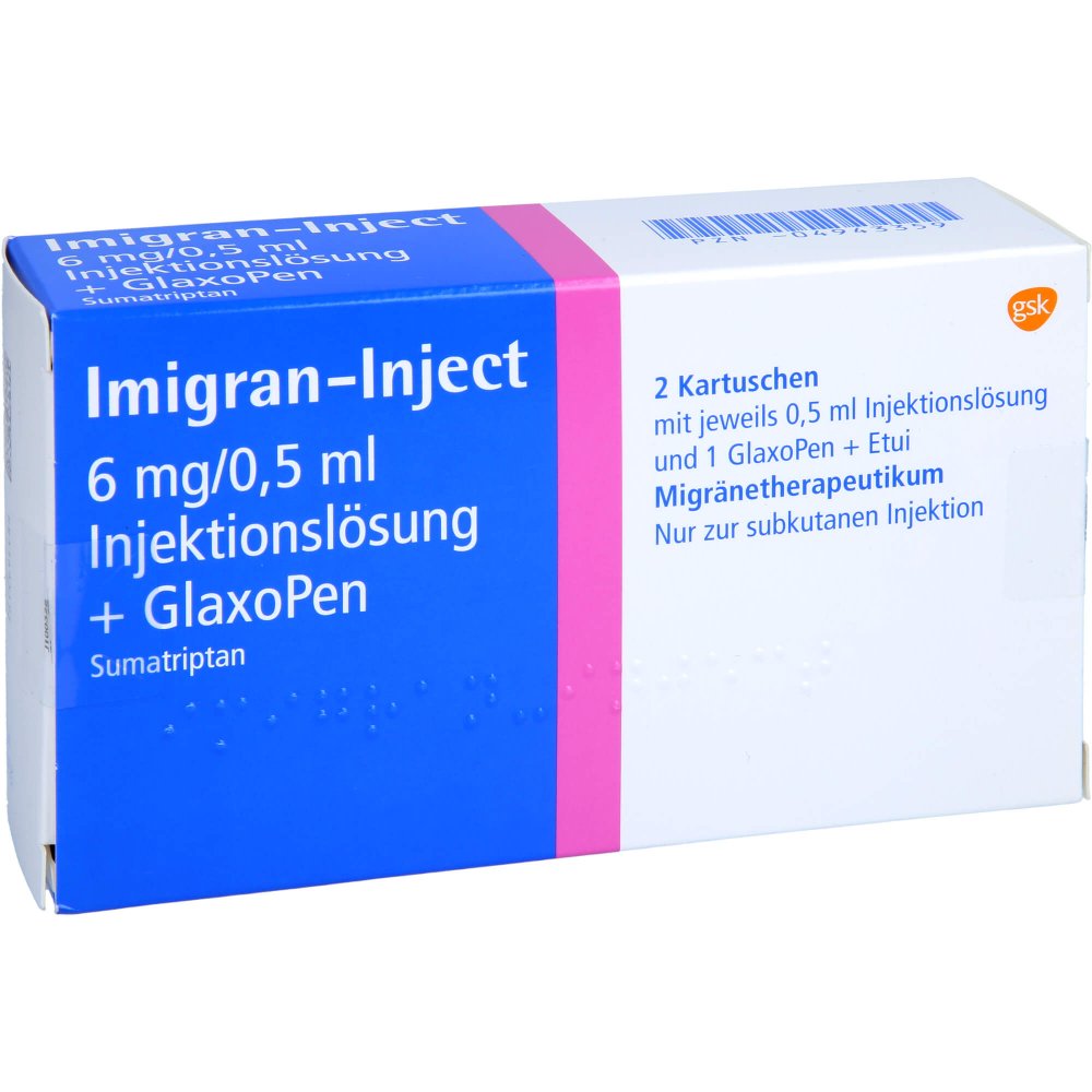 Imigran Inject + 1 Glaxopen iniecto -lsg.i.e.fertigsp. 2 stk