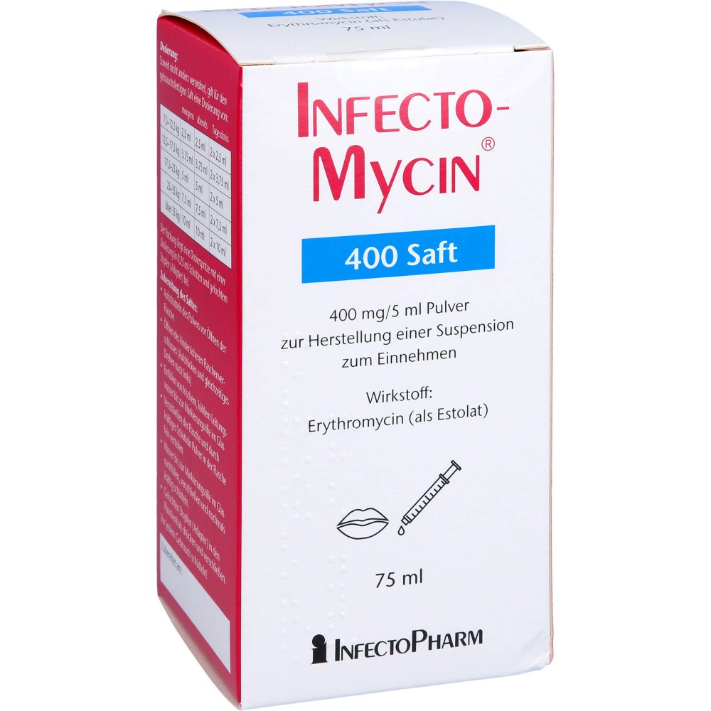 Infectomycin 400 Saft Pulv.z.herst.e.susp.z.einn. 75 ml