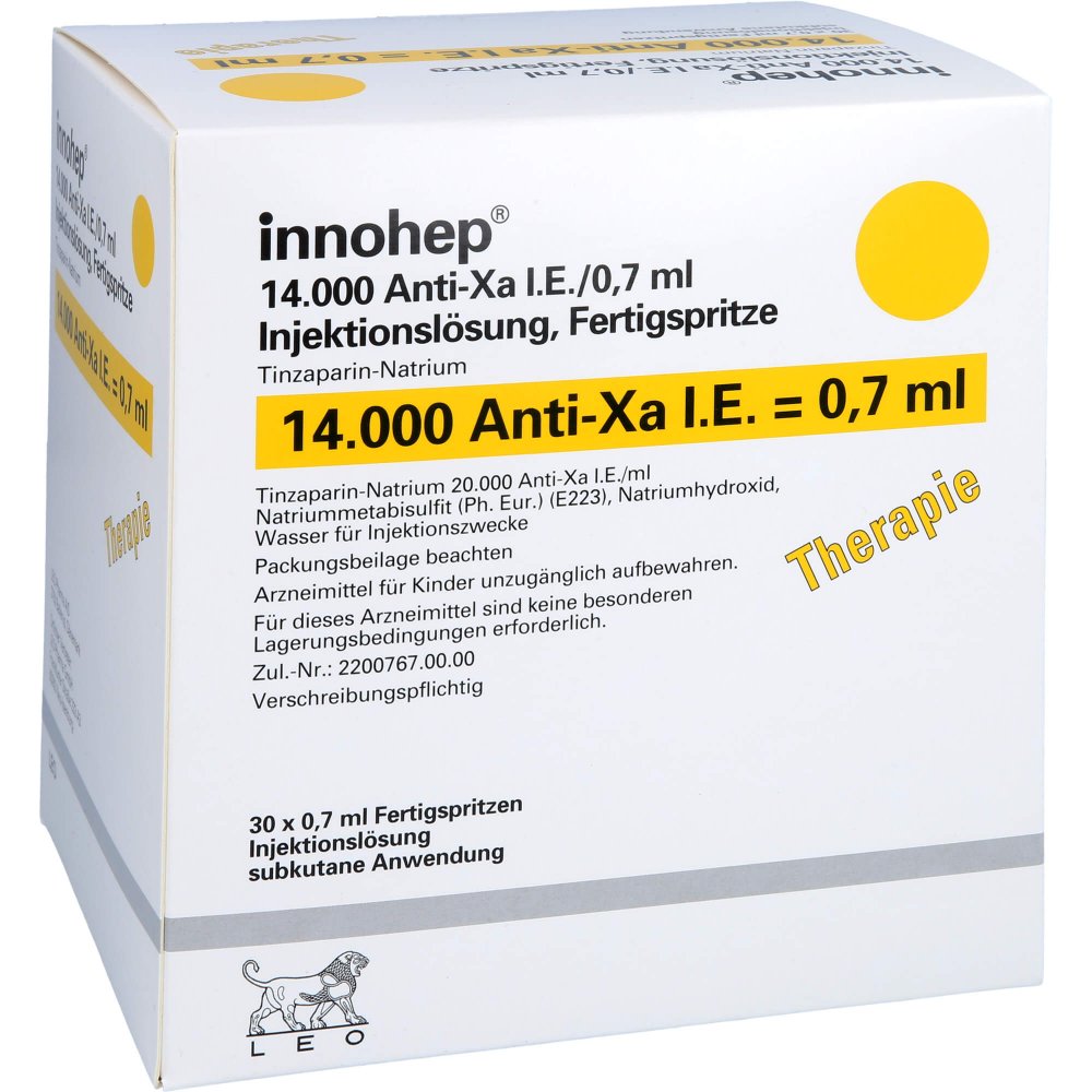 Innohep 14.000 Anti-xa I.e./0,7ml Fertigspritzen 30 stk