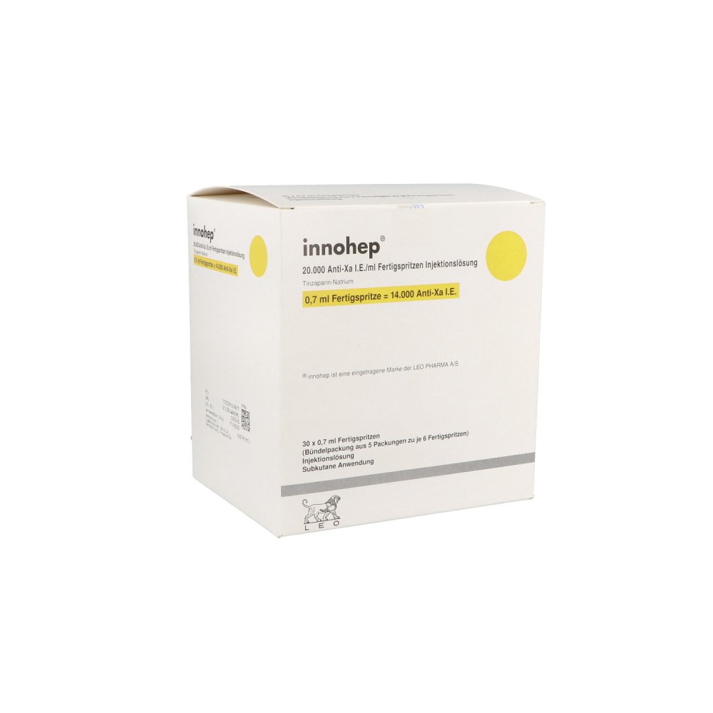 Innohep 20.000 Anti-xa I.e./ml Fertigspritzen 30X0.7 ml