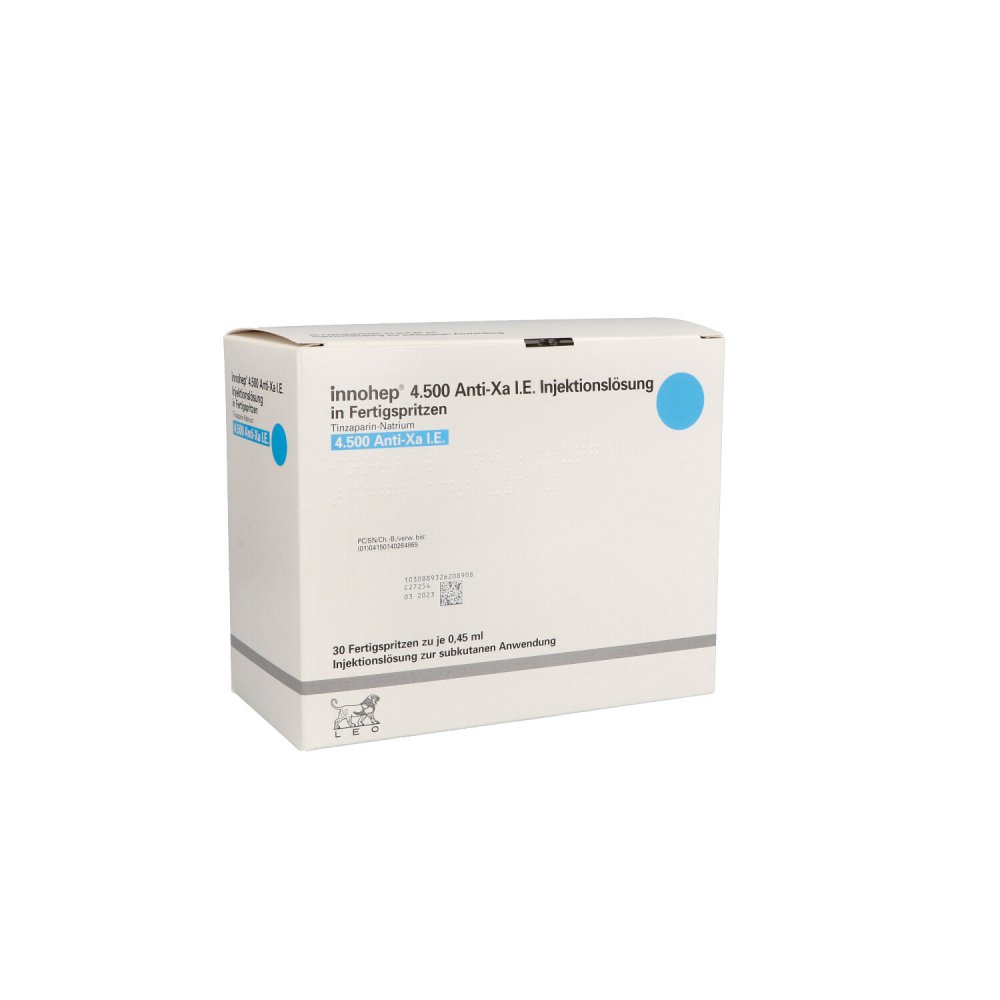 Innohep 4.500 Anti-xa I.e. 0,45ml Fertigspritzen 30X0.45 ml