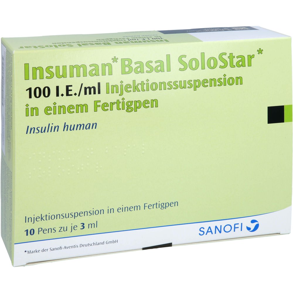 Insuman Basal 100 Internationale Einheiten pro Milliliter SoloStar ...