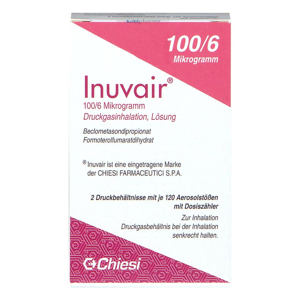 INUVAIR 100/6 Mikrogramm 2 stk online kaufen