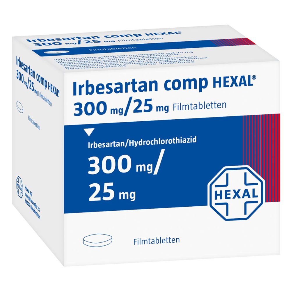 Irbesartan comp Hexal 300 mg/25 mg Filmtabletten 98 stk