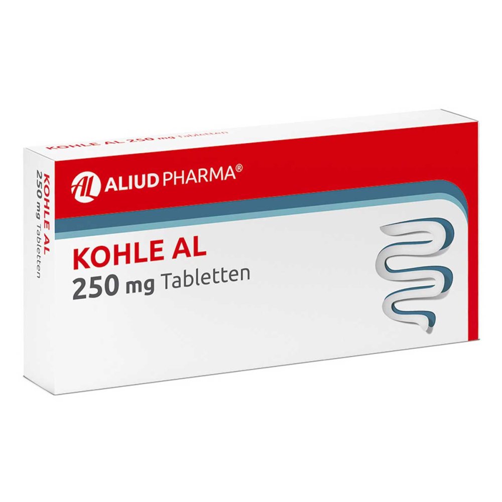 Kohle AL 250 mg Tabletten bei Durchfall 20 stk