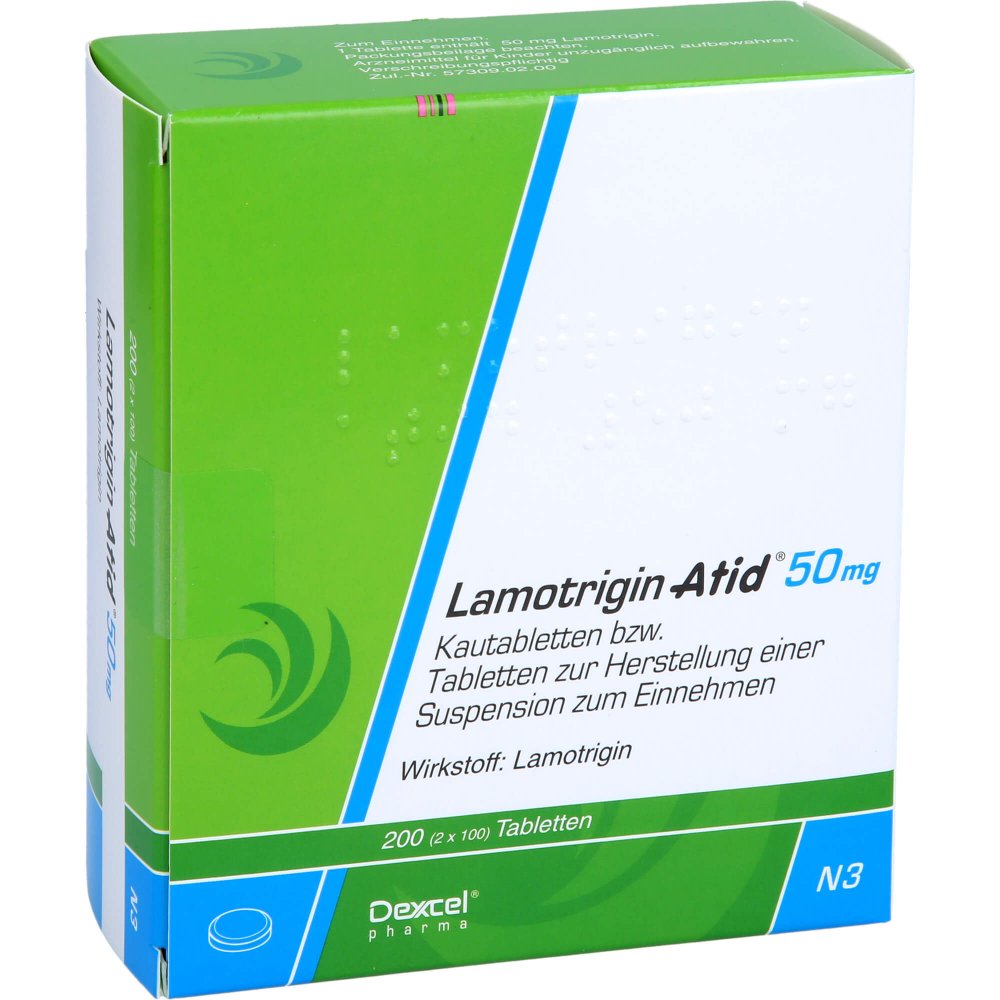 Lamotrigin Atid 50 mg Kautbl./tbl.z.h.e.sus.z.ein. 200 stk