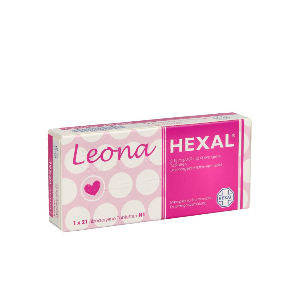 Leona Hexal 0,10 mg/0,02 mg überz.tabl. 21 stk