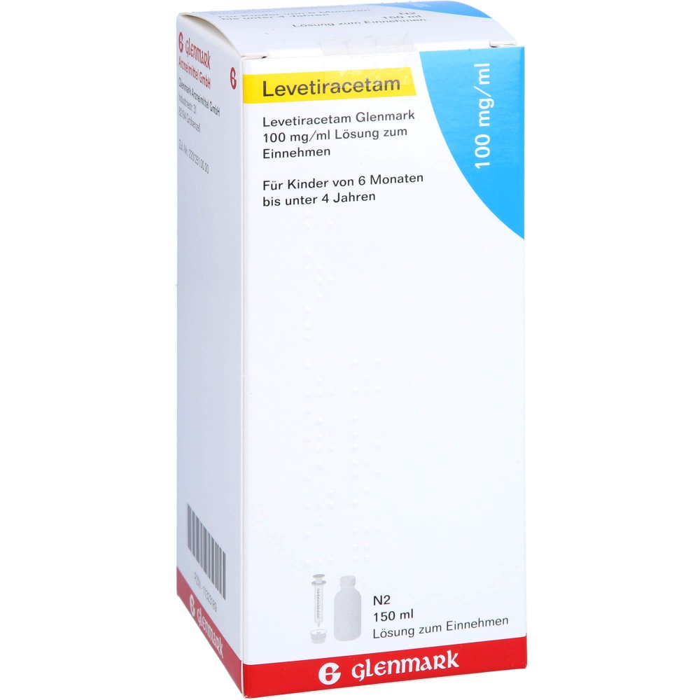 Levetiracetam Glenmark 100 mg/ml Lse 3ml Dos.spr. 150 ml