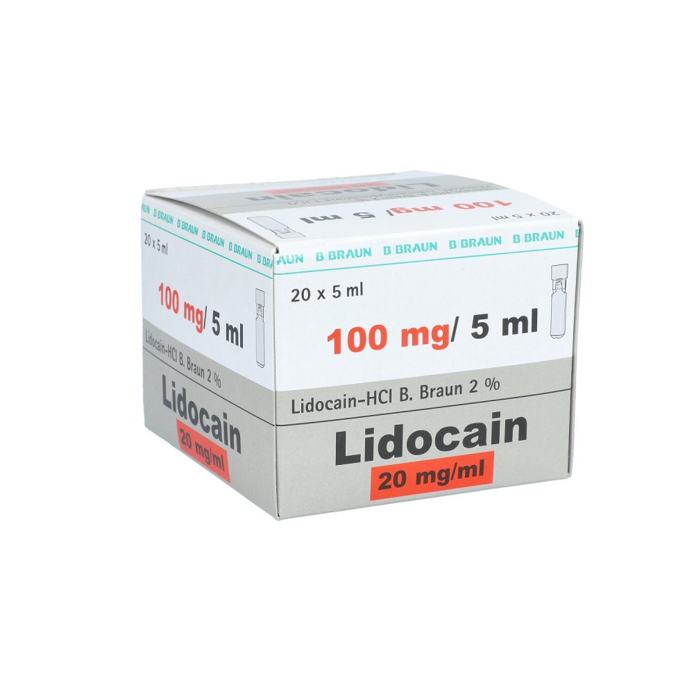 Lidocain Hcl B.braun 2% Miniplasco connect iniecto -l. 20X5 ml