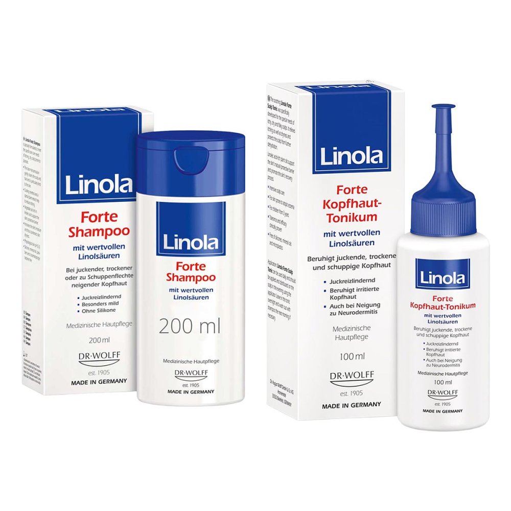 Linola Forte: Shampoo (200 ml) und Kopfhaut-Tonikum (100ml) 1 Set
