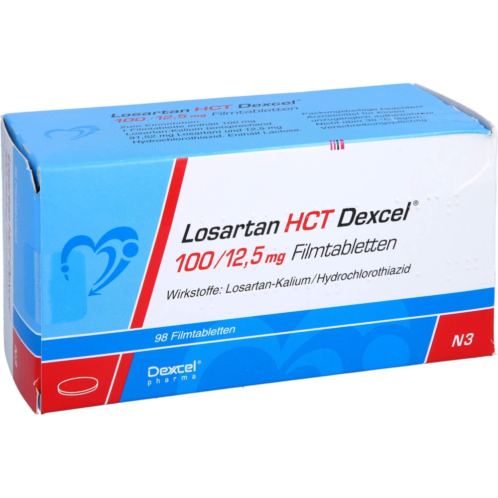 Losartan HCT Dexcel 100/12,5mg 98 stk online kaufen