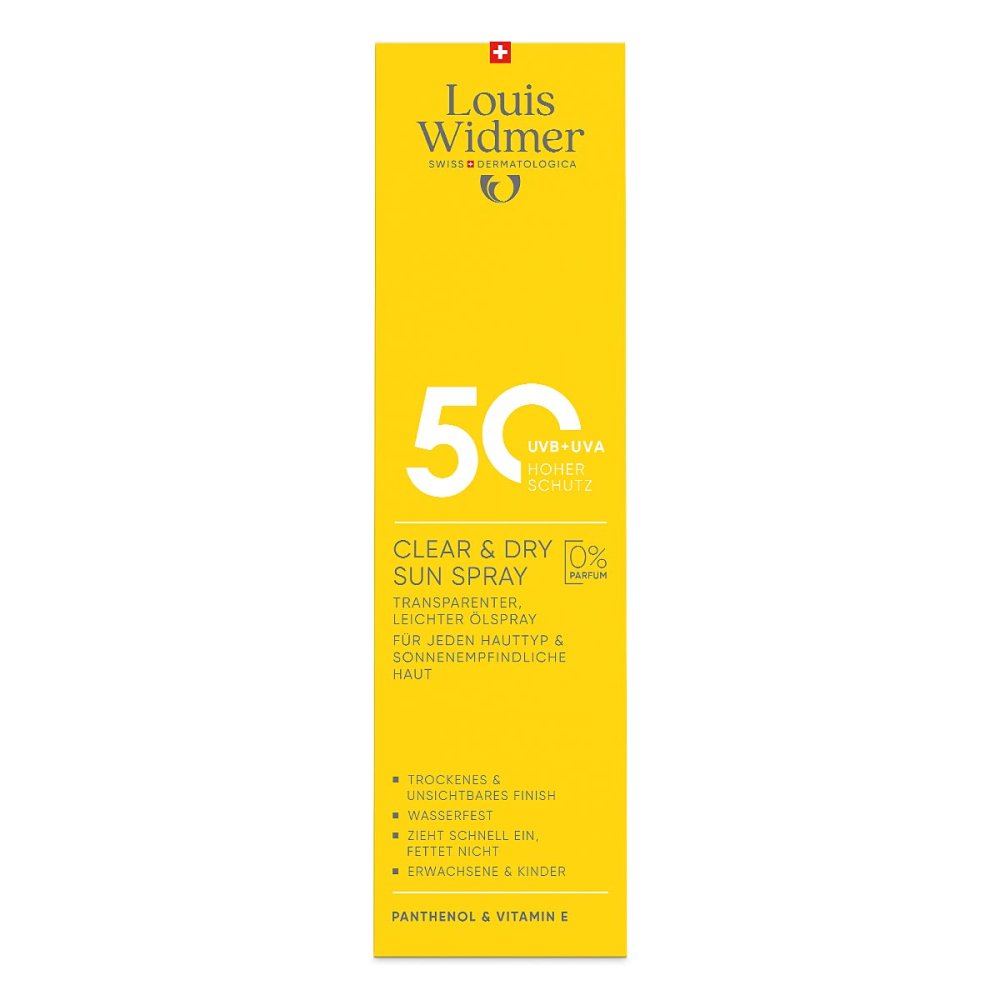 Louis Widmer Clear & Dry Sun Spray 50 unparfümiert 200 ml