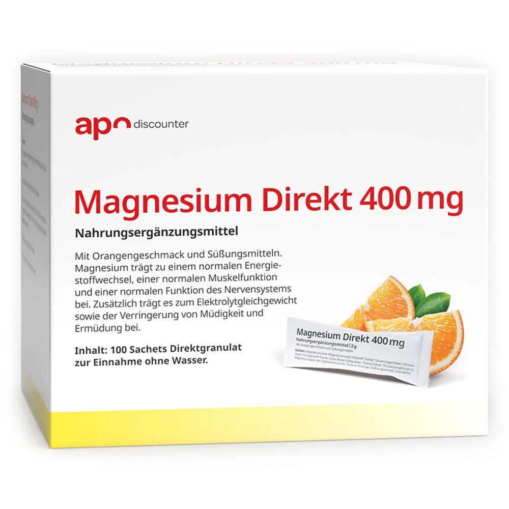 Magnesium Direkt 400 mg von apodiscounter 100X2 g