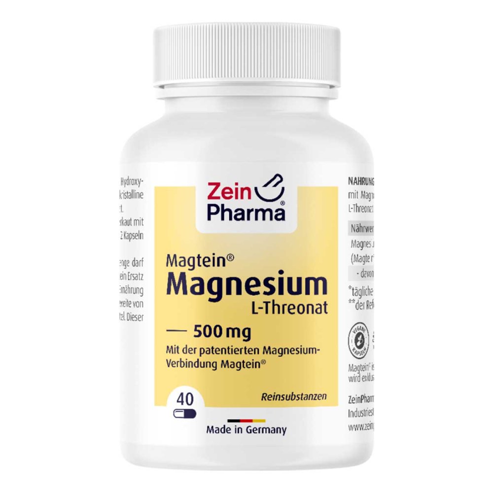 Magnesium-L-Threonat mit patentiertem Magtein® 500mg 40 stk
